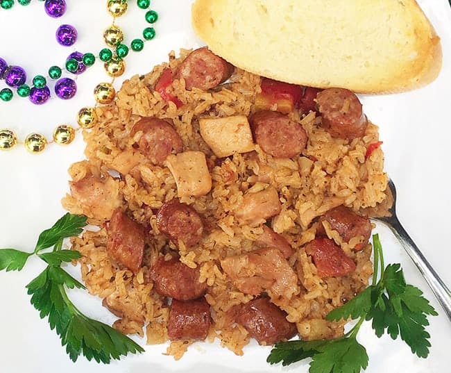 Chicken and Sausage Jambalaya - My Kitchen Serenity
