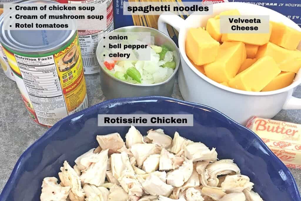 Easy Rotel Chicken Spaghetti - My Kitchen Serenity