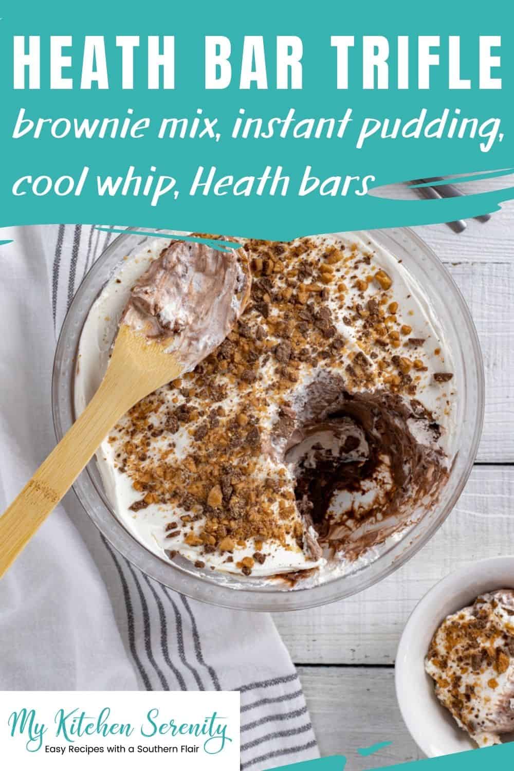 Chocolate Brownie Toffee Trifle - My Kitchen Serenity