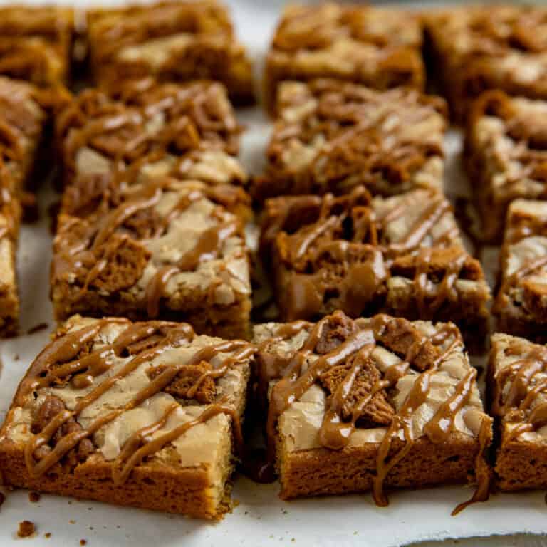 Easy Biscoff Blondies - My Kitchen Serenity