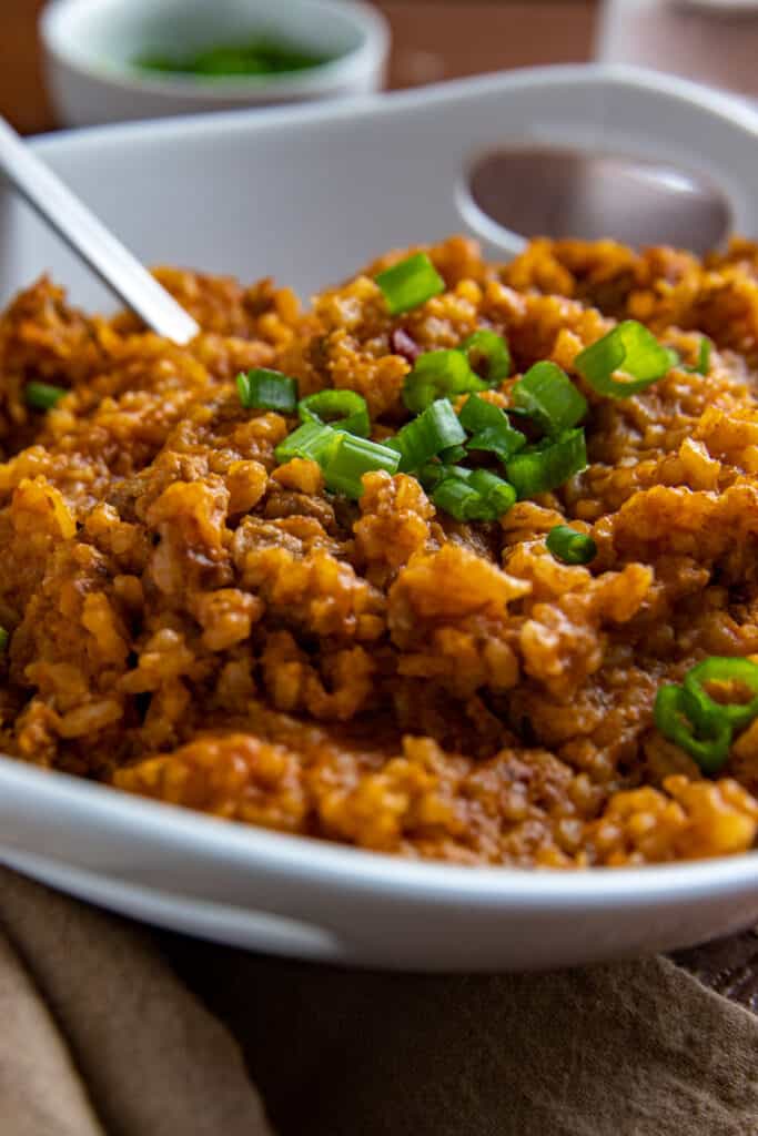 Spanish Rice with Ground Beef - My Kitchen Serenity