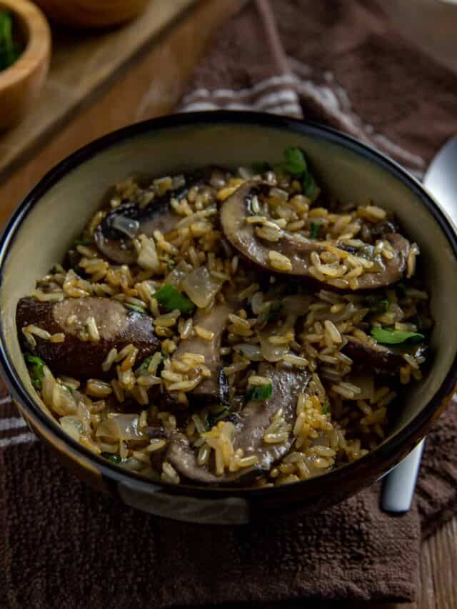 Instant Pot Mushroom Rice Story - My Kitchen Serenity