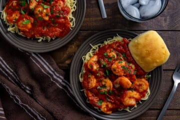 Shrimp Spaghetti with Marinara - My Kitchen Serenity