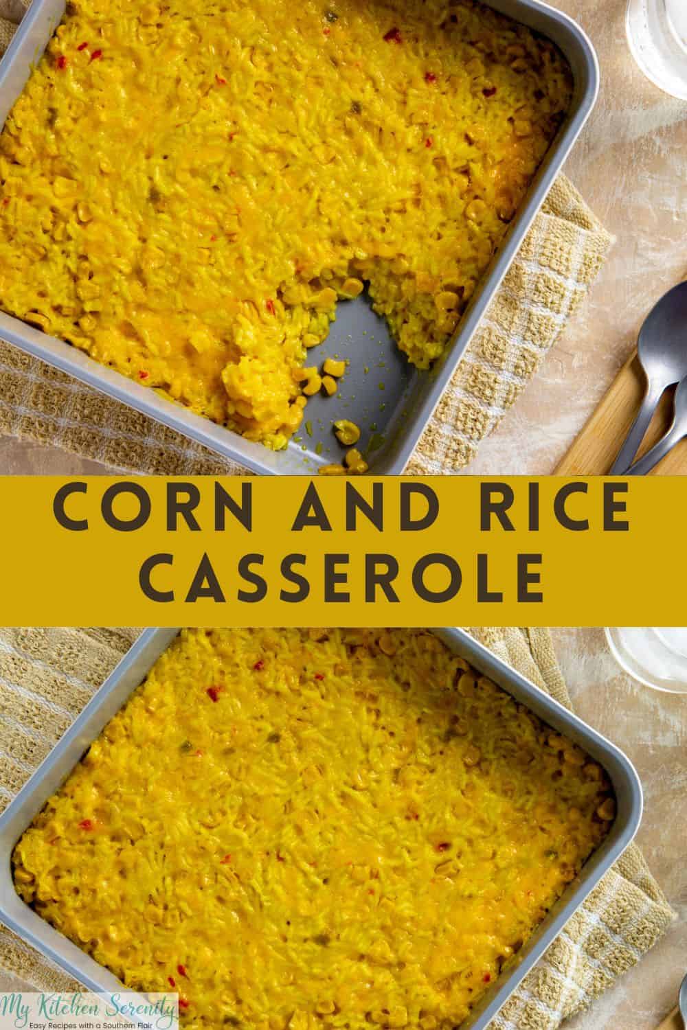 Corn and Rice Casserole - My Kitchen Serenity
