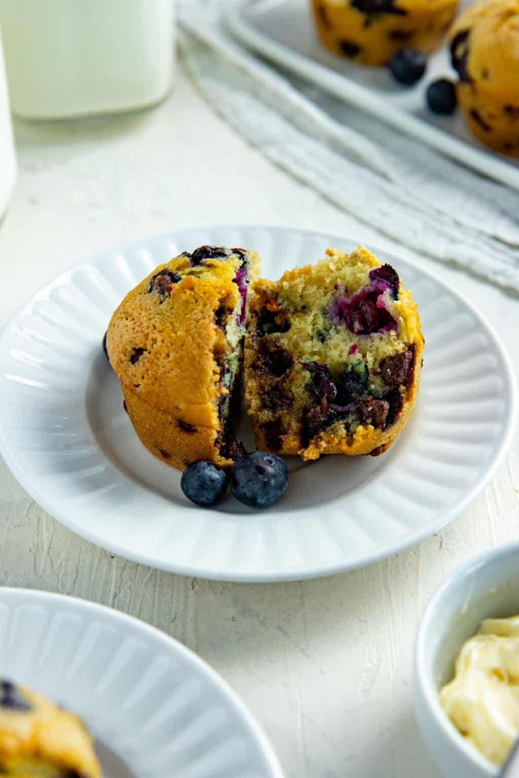 Blueberry Chocolate Chip Muffins - My Kitchen Serenity