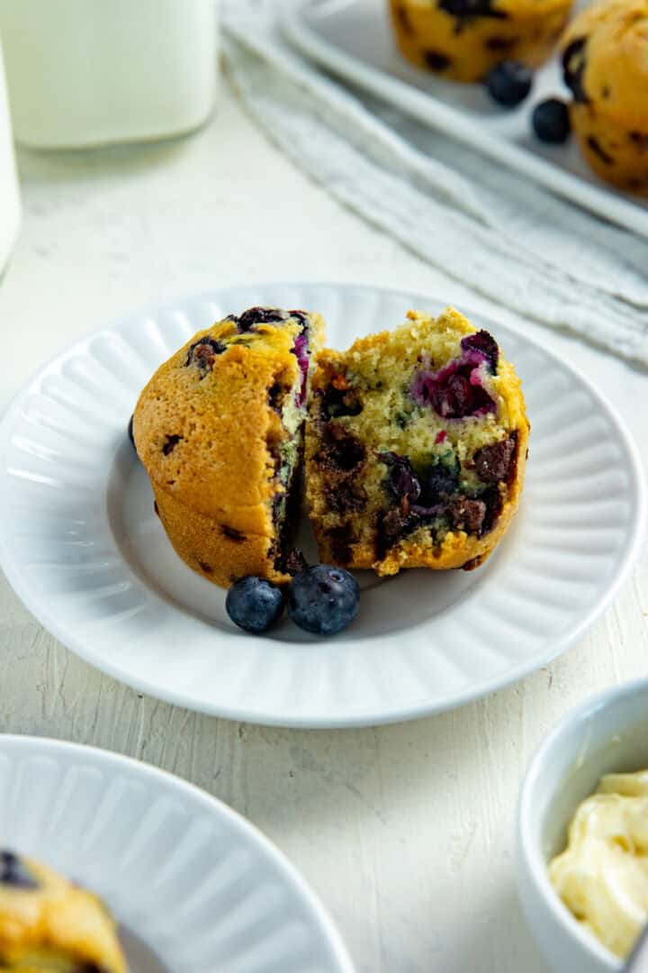 Blueberry Chocolate Chip Muffins - My Kitchen Serenity