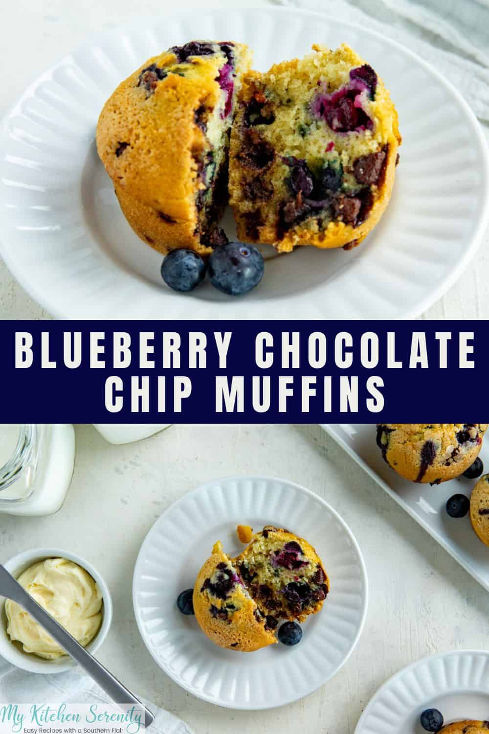 Blueberry Chocolate Chip Muffins - My Kitchen Serenity