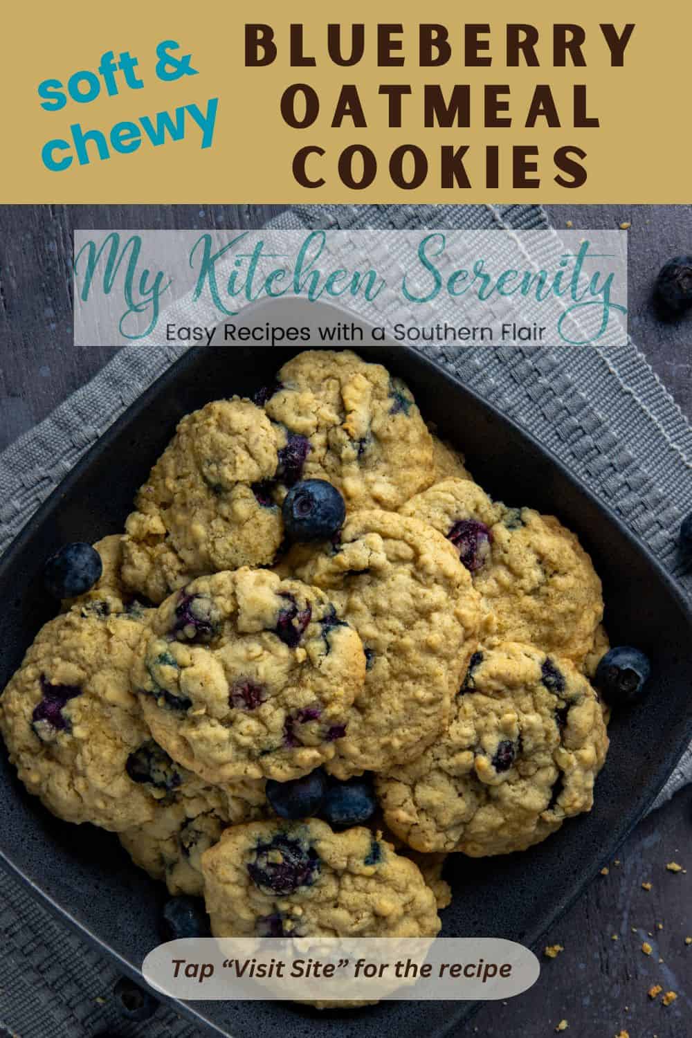 Homestyle Blueberry Oatmeal Cookies - My Kitchen Serenity